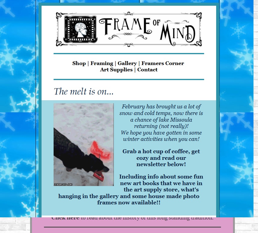 Newsletter: February 23rd, 2025 - Frame of Mind - Custom Framing and ...